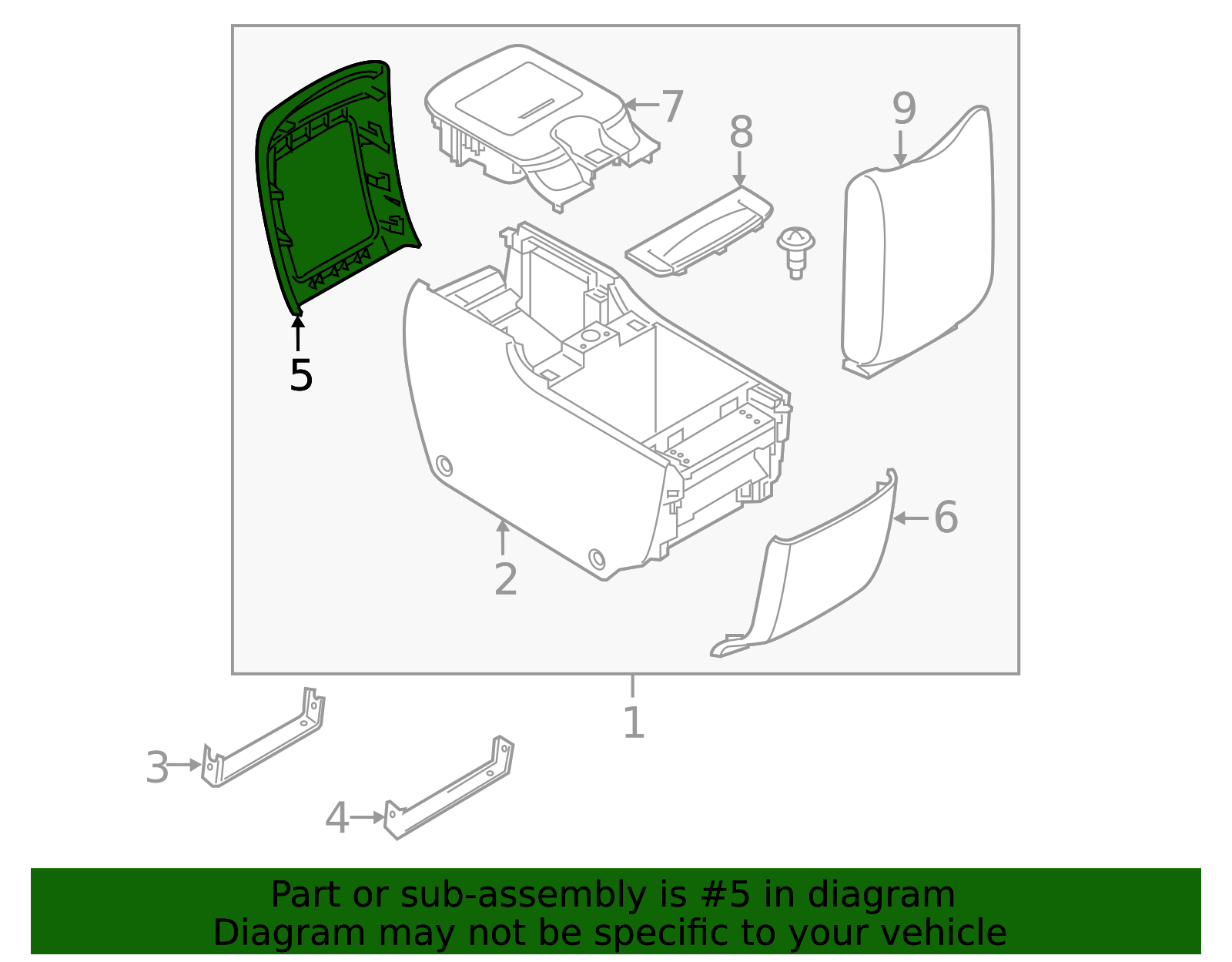 96931-1LA3B - Console Trim Panel Official Nissan Parts Store