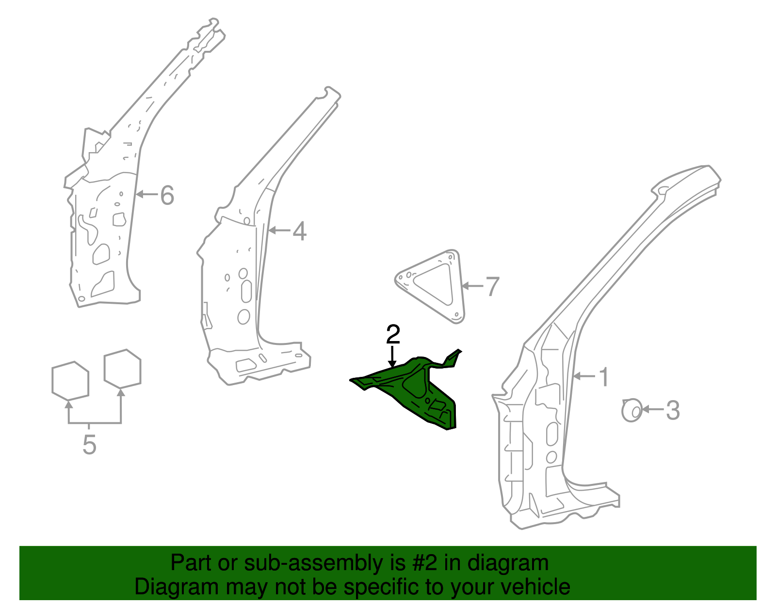 61016-53040 - 2021-2024 Lexus - Gusset | My L Parts