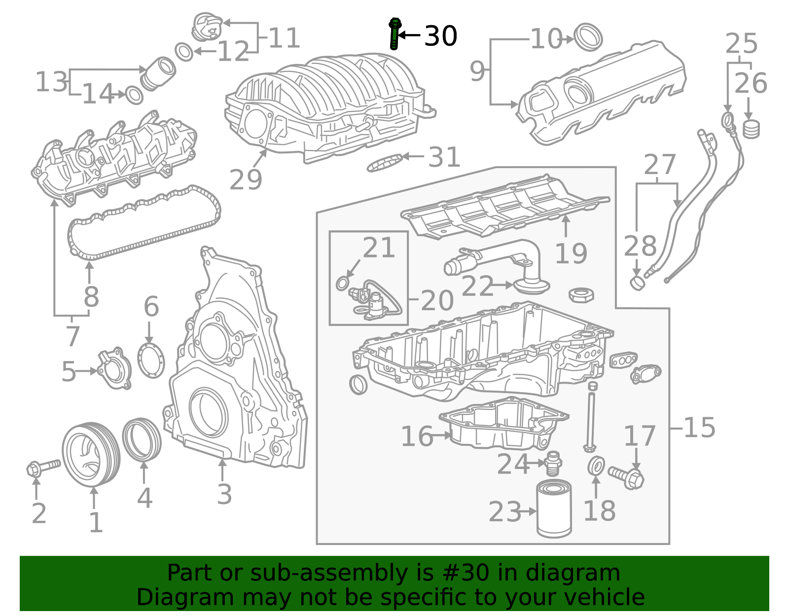 Intake Manifold Bolt 11610472 GM | GMPartsDirect.com