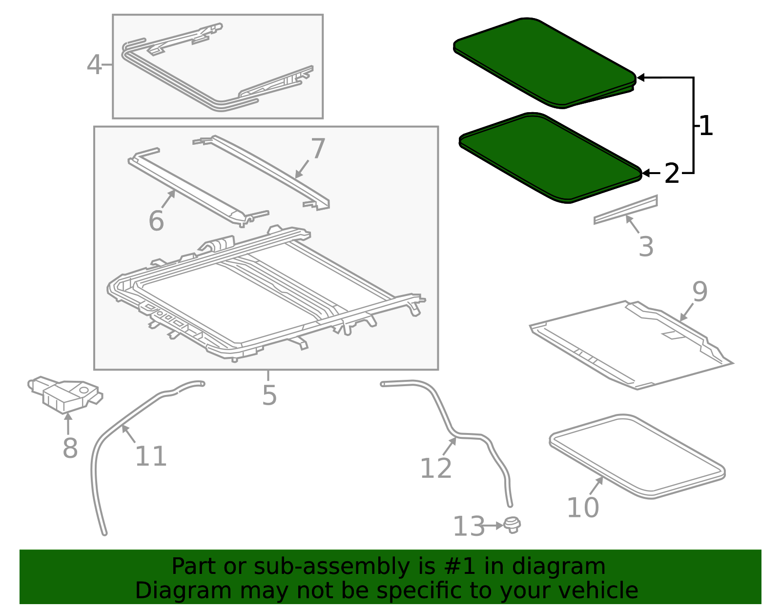 2013-2018 Toyota RAV4 Sunroof Glass 63201-0R030 | OEM Parts Online