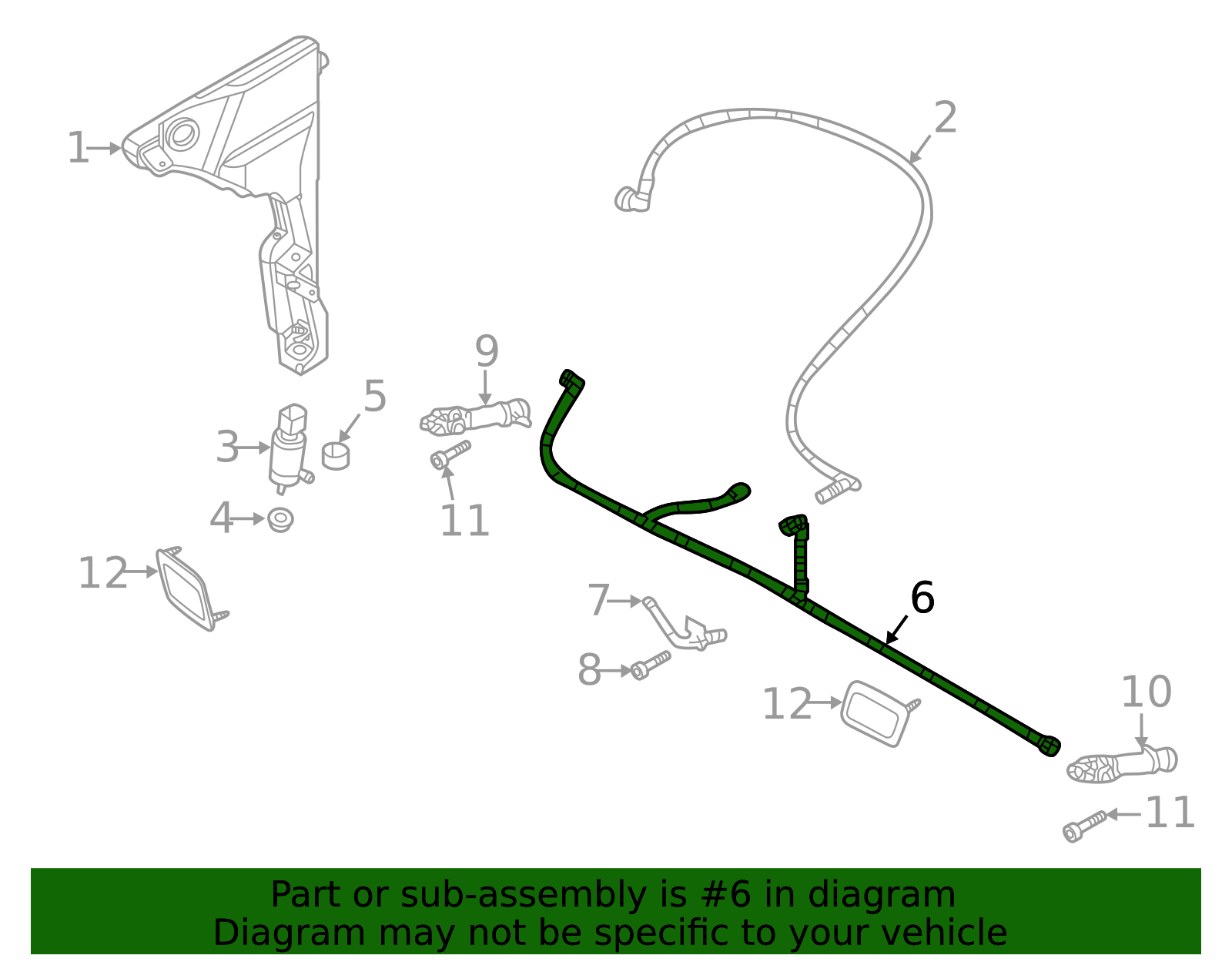 4N0-955-970 - High-Quality Headlight Washer Hose for 2019-2021 Audi ...