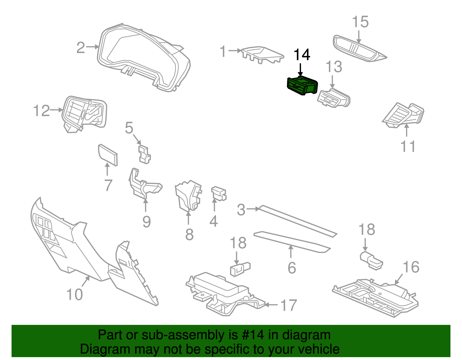 77612-TLA-A11ZA - Air Vent Grille 2017-2022 Honda CR-V | Honda Parts Online