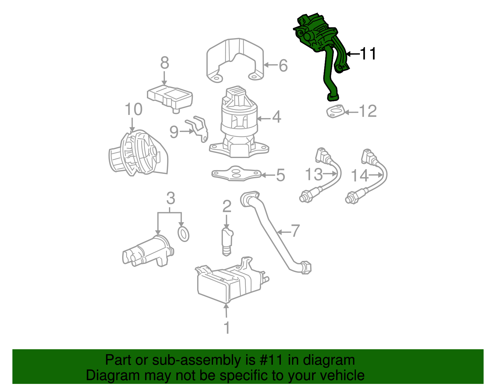 2006-2011 GM Secondary Air Injection Shut-Off and Check Valve 12619111 ...