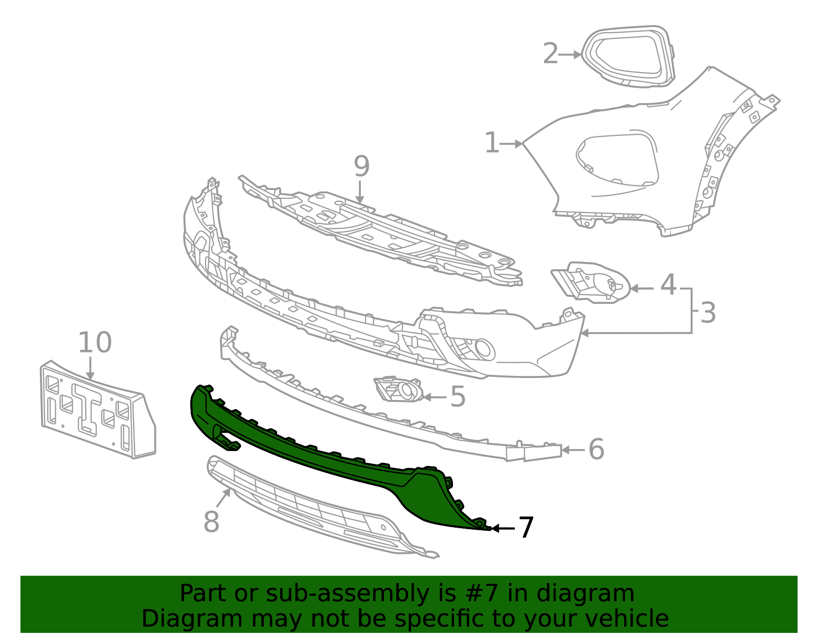 2021-2023 Chevrolet Trailblazer Rear Bumper Valance Panel 42766399 GM ...