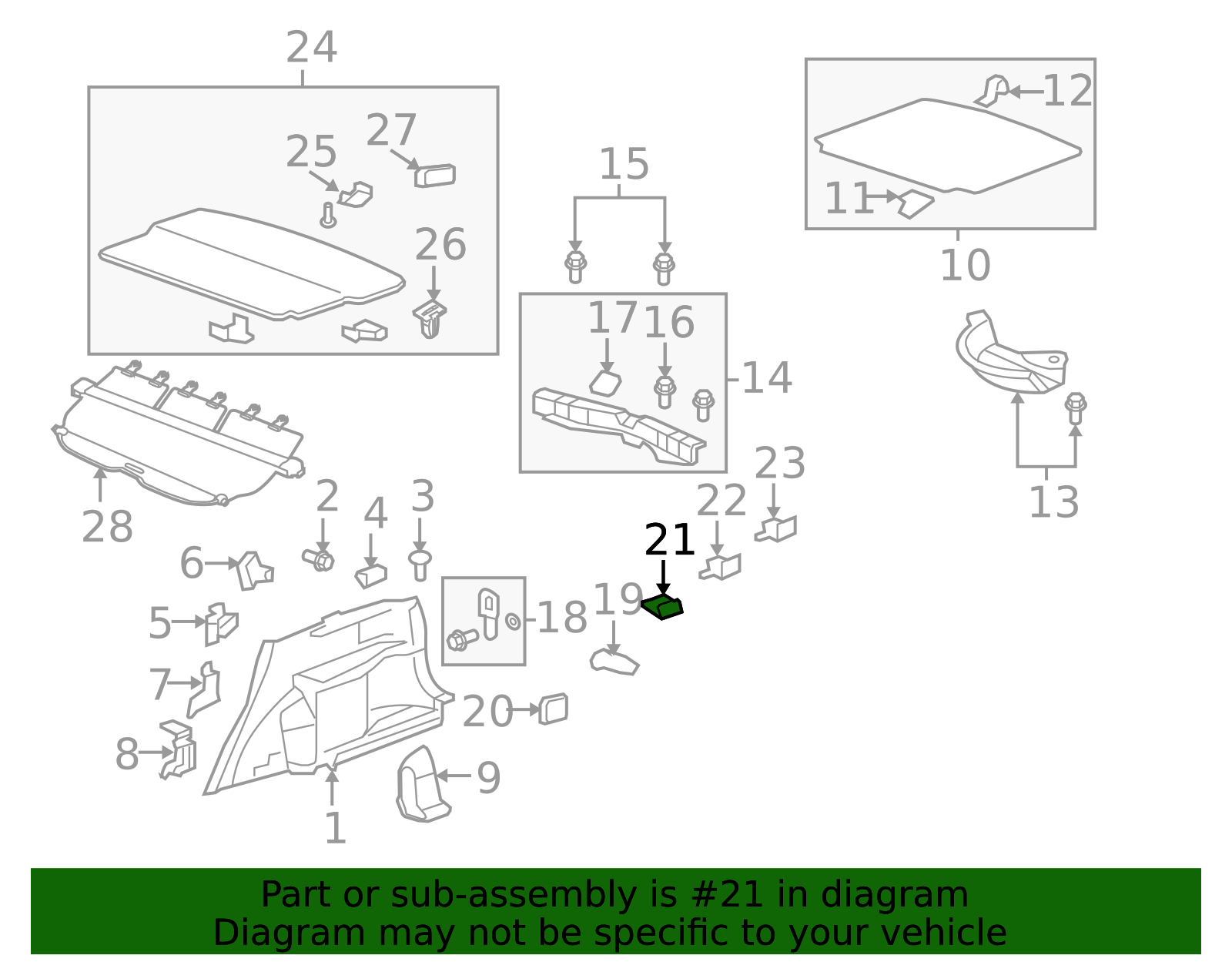 84667-SWA-A01ZC - High-Quality Interior Quarter Panel Cup Holder for ...