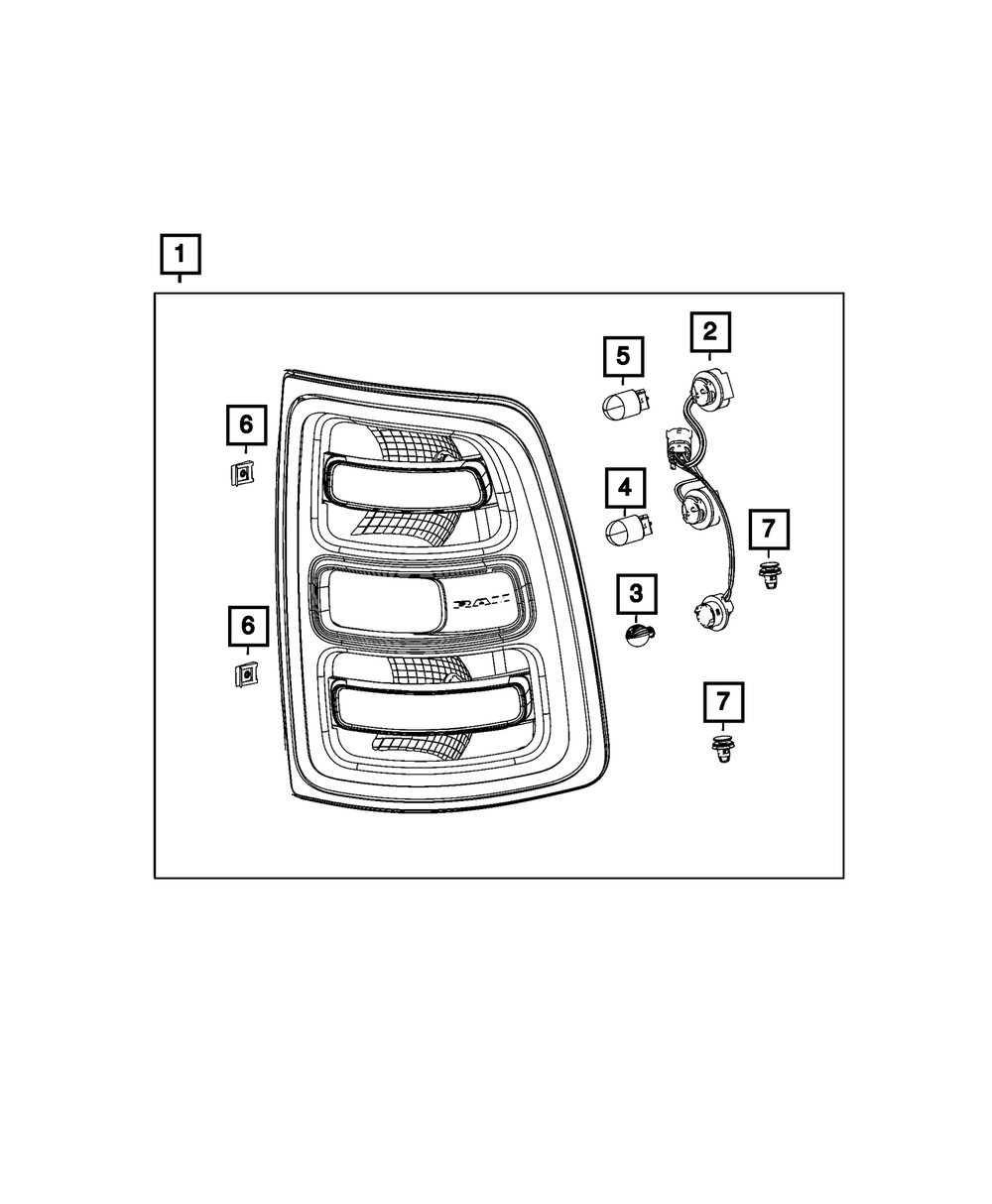 68361714AF - Tail Lamp, Right The Official Mopar eStore
