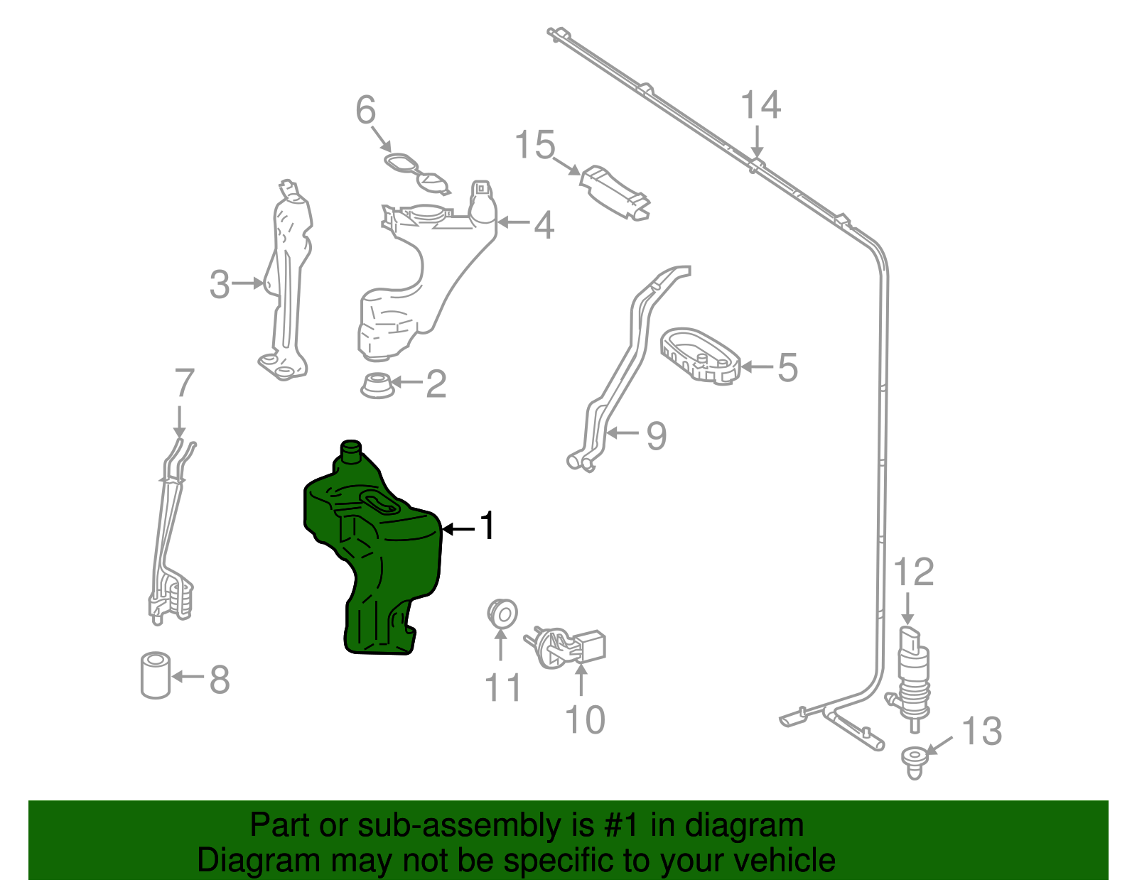 221-869-15-20 - Washer Reservoir 2007-2014 Mercedes-Benz | Mercedes ...