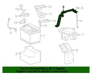 74404-0E080 - High-Quality Battery Hold Down for 2016-2022 Lexus RX450h ...