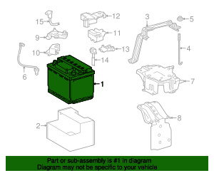 2010-2022 Lexus Vehicle Battery 28800-31293 | OEM Parts Online