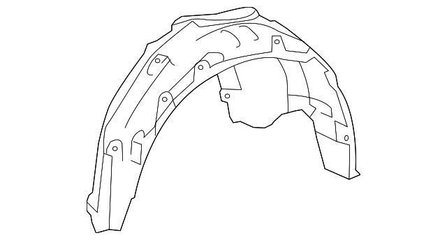 6563706060 - Toyota Wheelhouse Liner 2012-2014 Toyota Camry ...