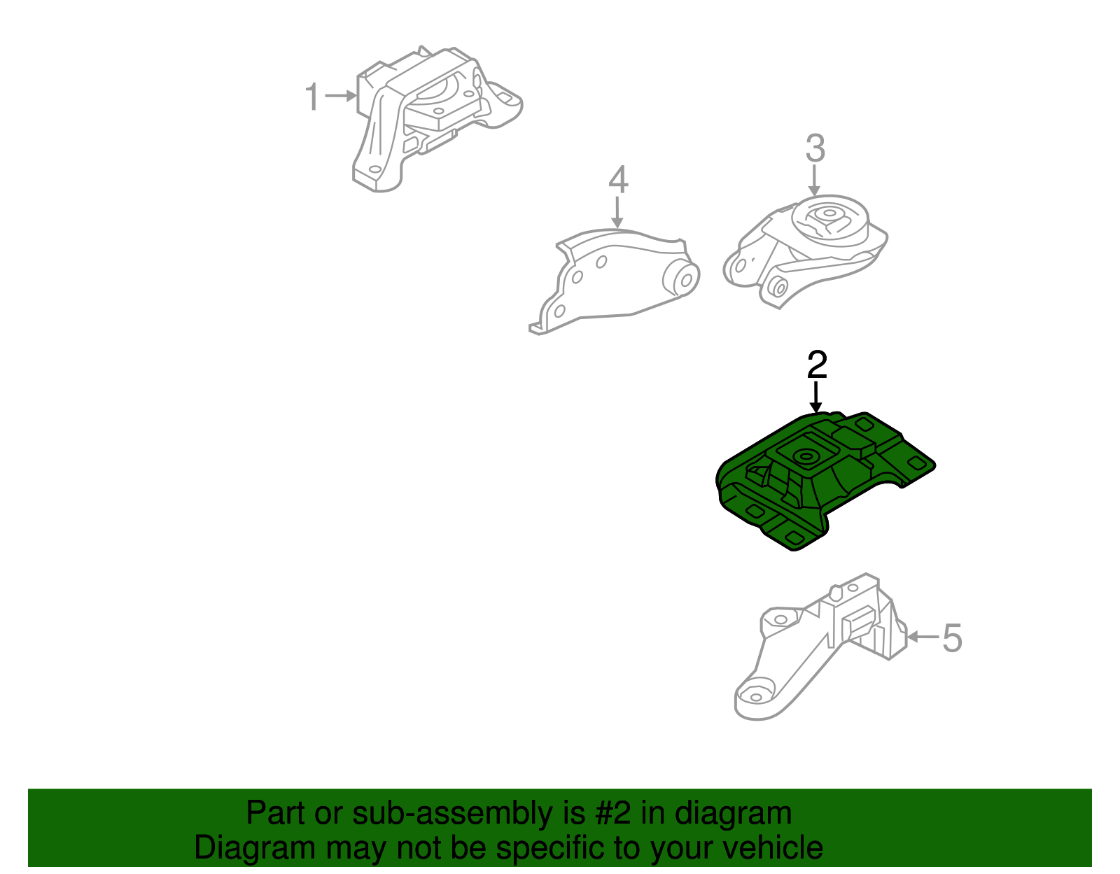 2011-2013 Mazda 3 Trans Mount BFD1-39-070B | Mazda Parts Deals