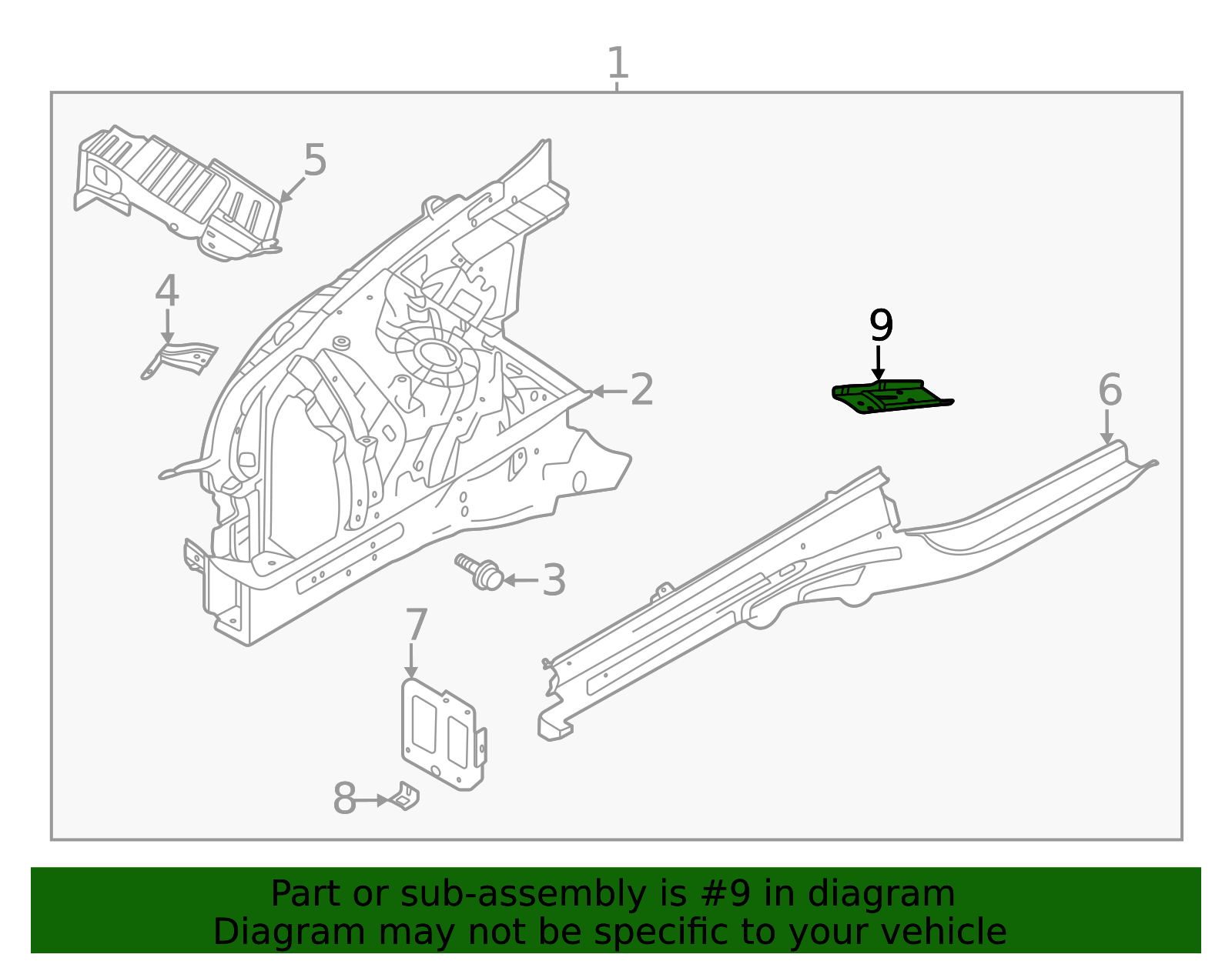 64656-T1000 - Hyundai Lower Reinforced 2021-2025 Genesis G80 ...