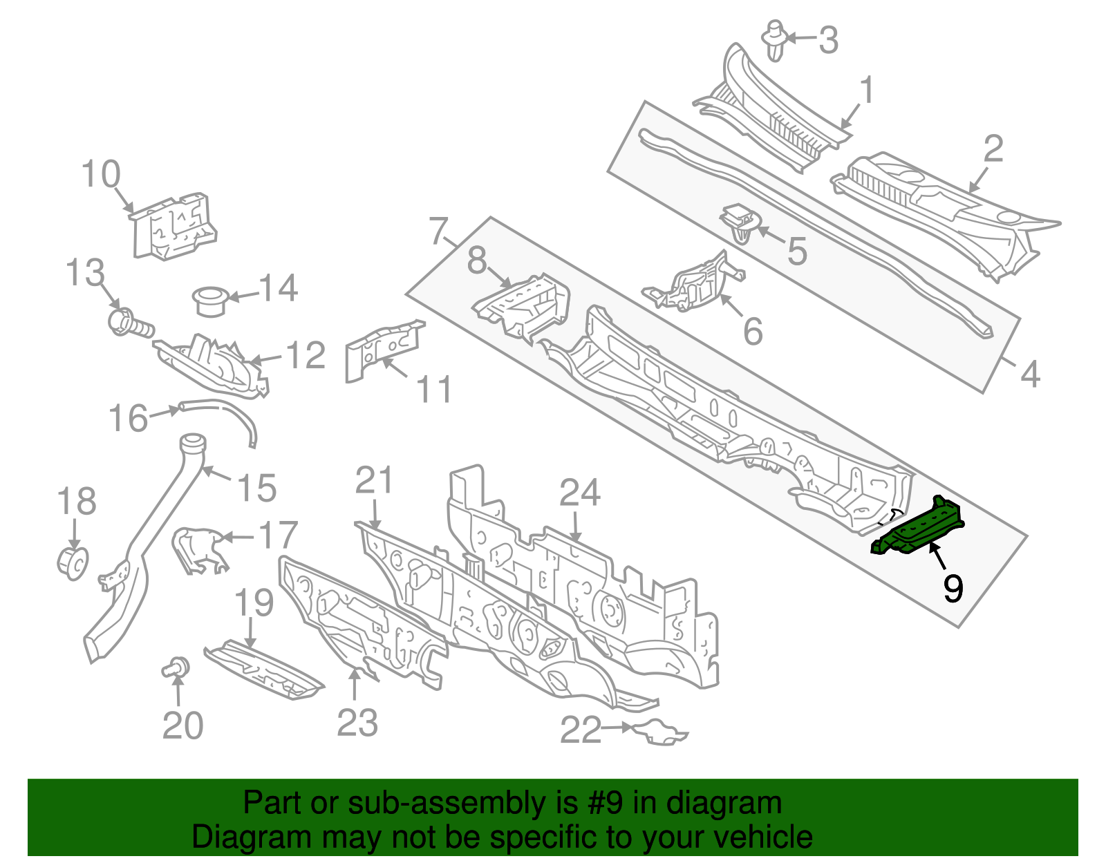 Genuine Toyota Side Panel part# 55706-21020 for 2005-2010 Scion tC ...