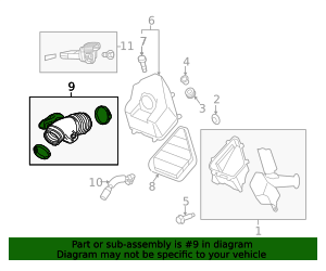 2012-2017 GM Air Cleaner Outlet Duct 20871478 GM | GMPartsDirect.com