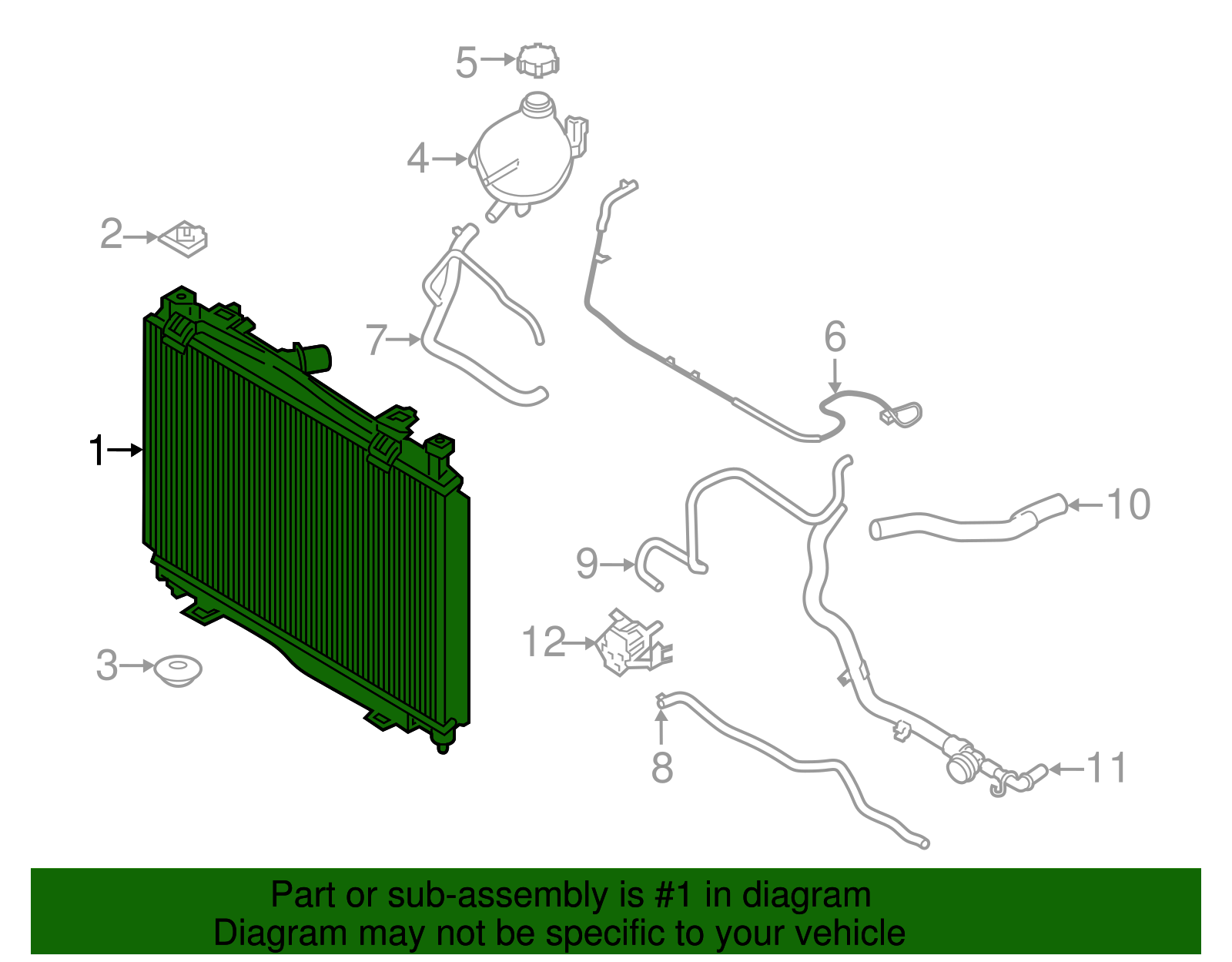 2018-2021 Ford EcoSport Motorcraft™ Radiator RAD-284 | OEM Parts Online