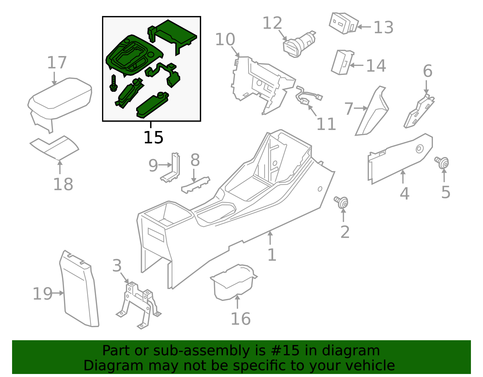 2018-2021 Hyundai Kona Shift Panel 84602-J9FR0-PGB | World OEM Parts ...