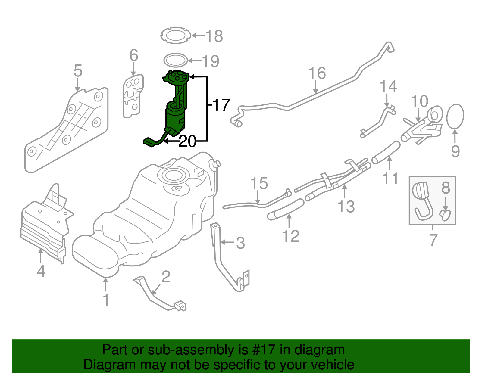 2017-2024 Nissan Armada Fuel Pump 17040-3ZD0C | Team Nissan Inc.