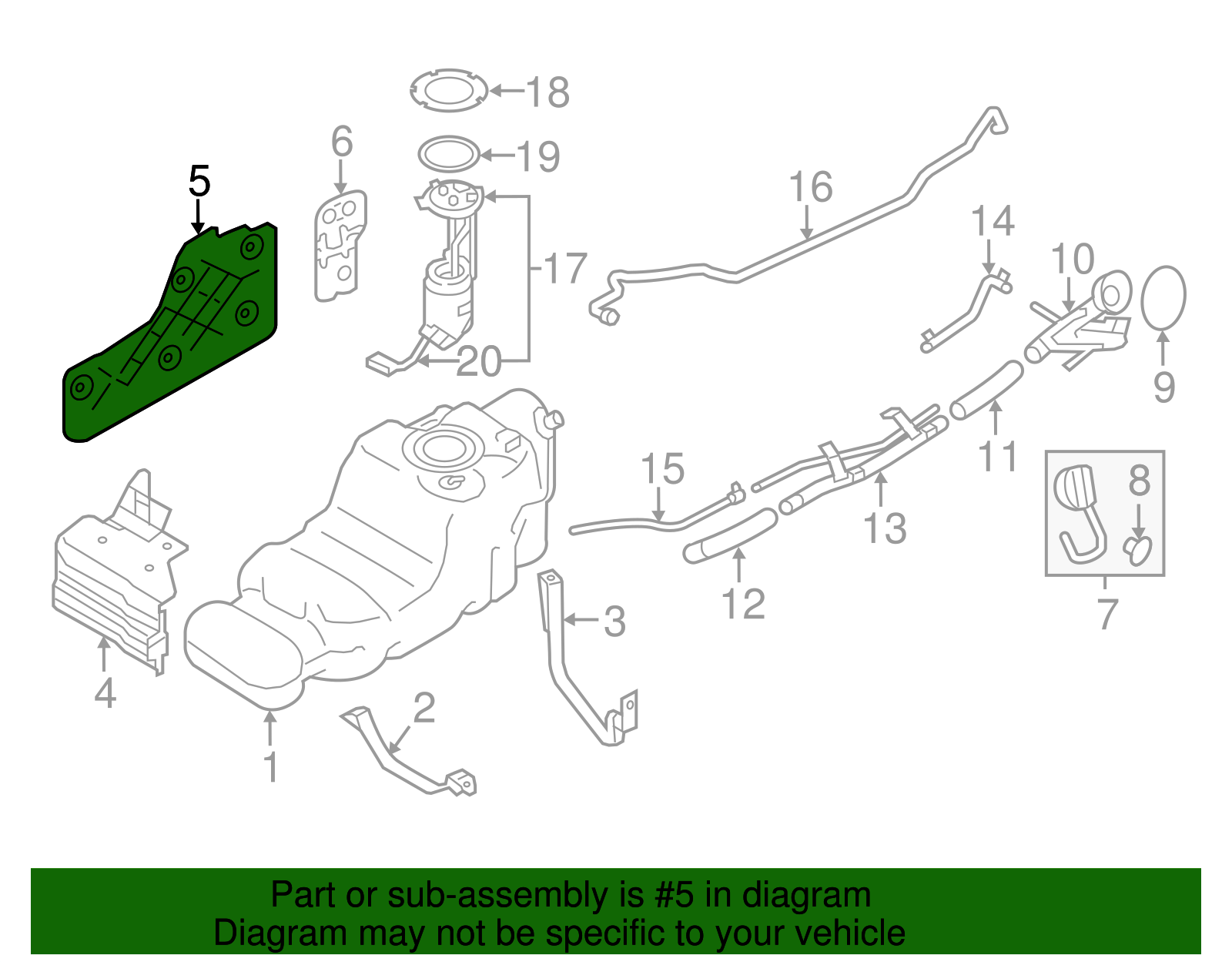 2017-2024 Nissan Armada Tank Shield 17285-1ZR1A | Nissan RVA