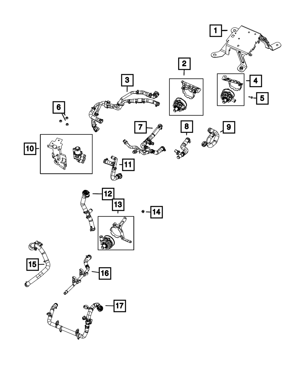 68631045AA - Auxiliary Coolant Pump 2021-2025 Jeep Wrangler | The ...