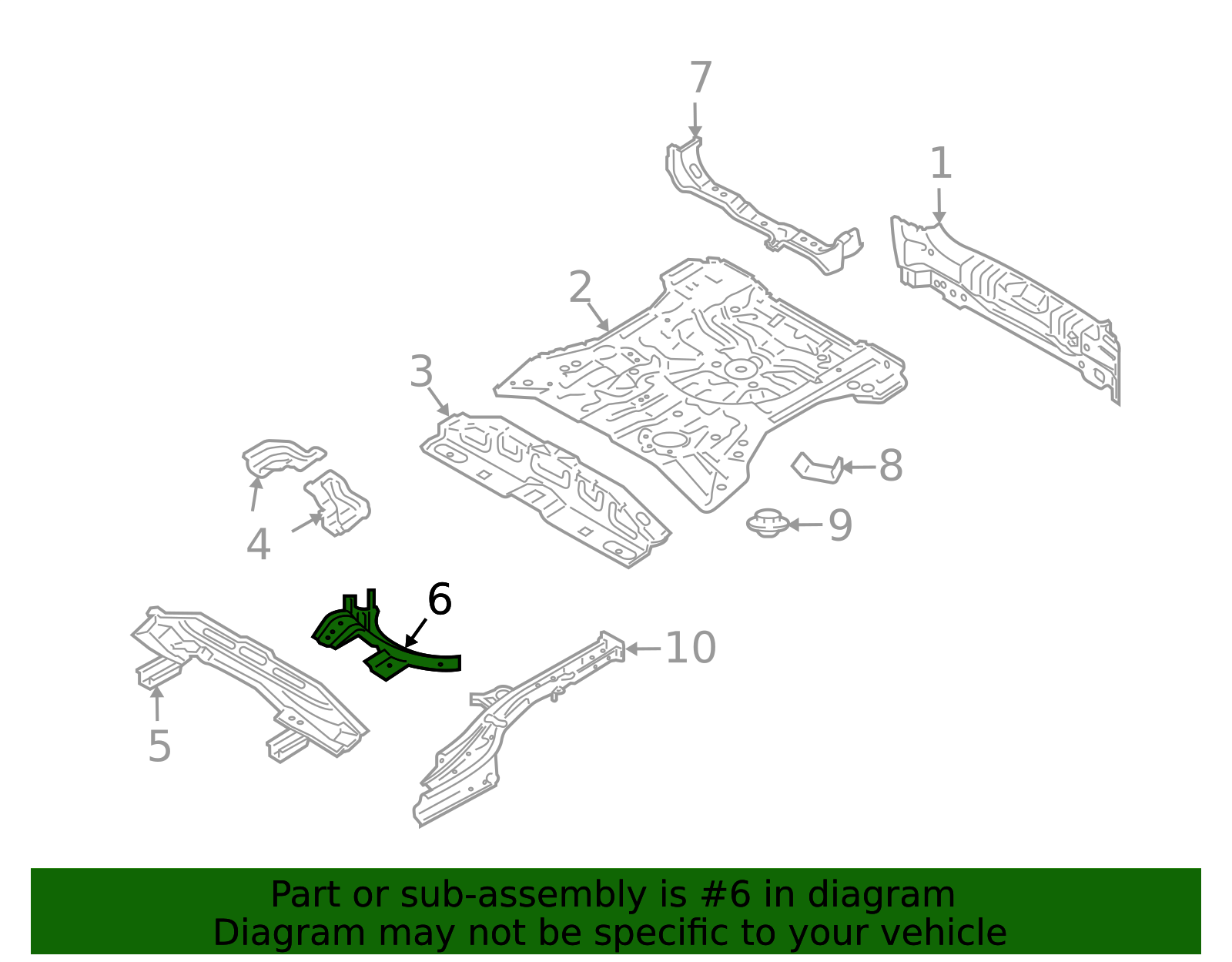 2010-2013 Hyundai Tucson Center Cross-Member 65851-2S200 | MotorMotor