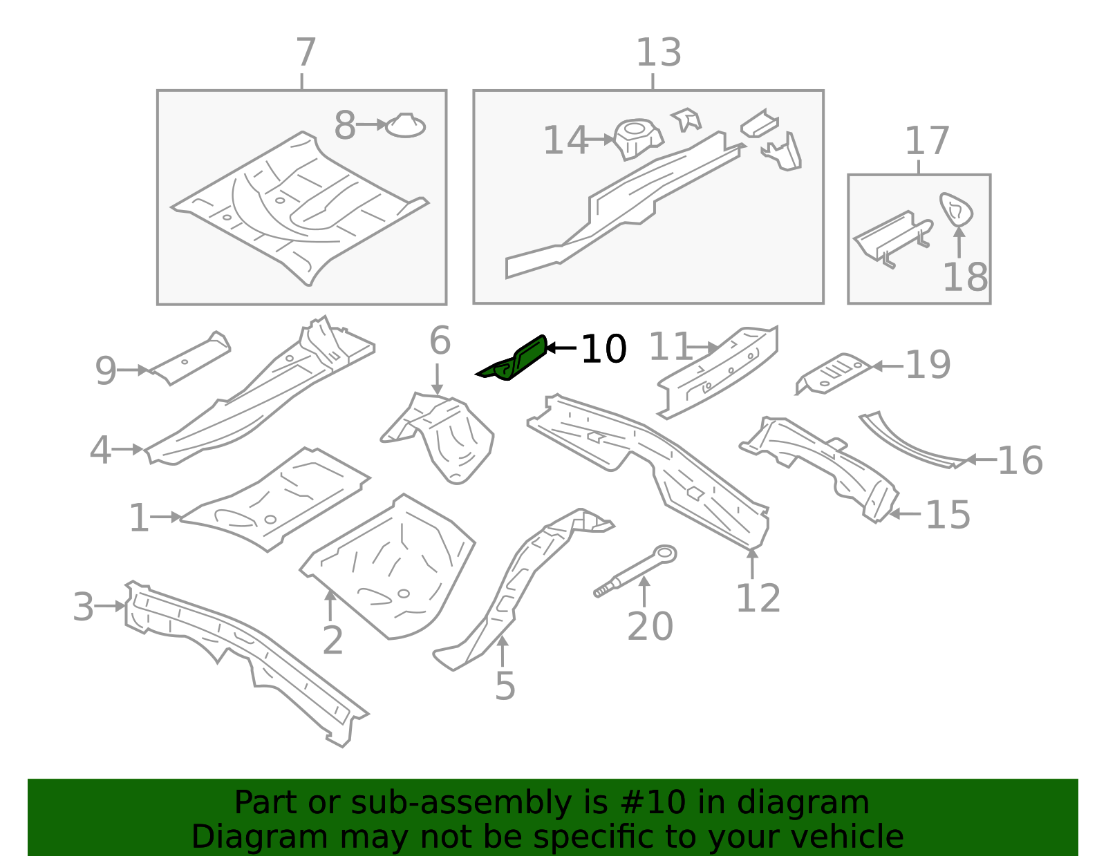 52163CA0109P - Frame Stiffener - 2013-2020 Subaru BRZ | World OEM Parts ...