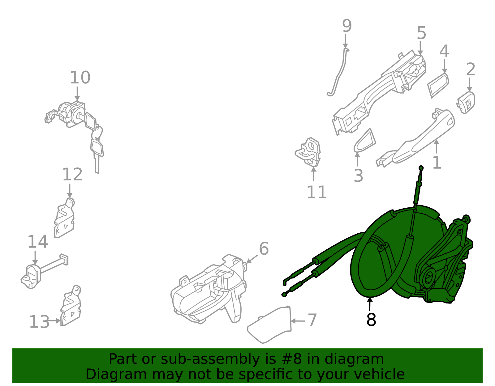 2021-2025 Nissan Rogue Door Lock Actuator Motor 80501-6RA0A ...