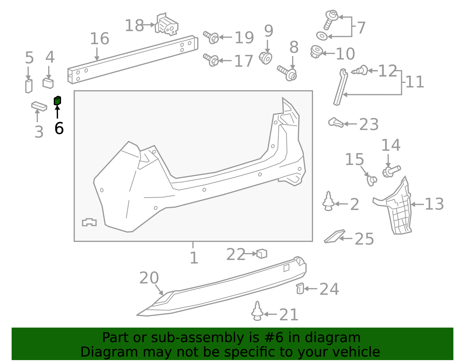 2016-2022 Toyota Bumper Cover Insulator 52462-47020 | Toyota Parts Center