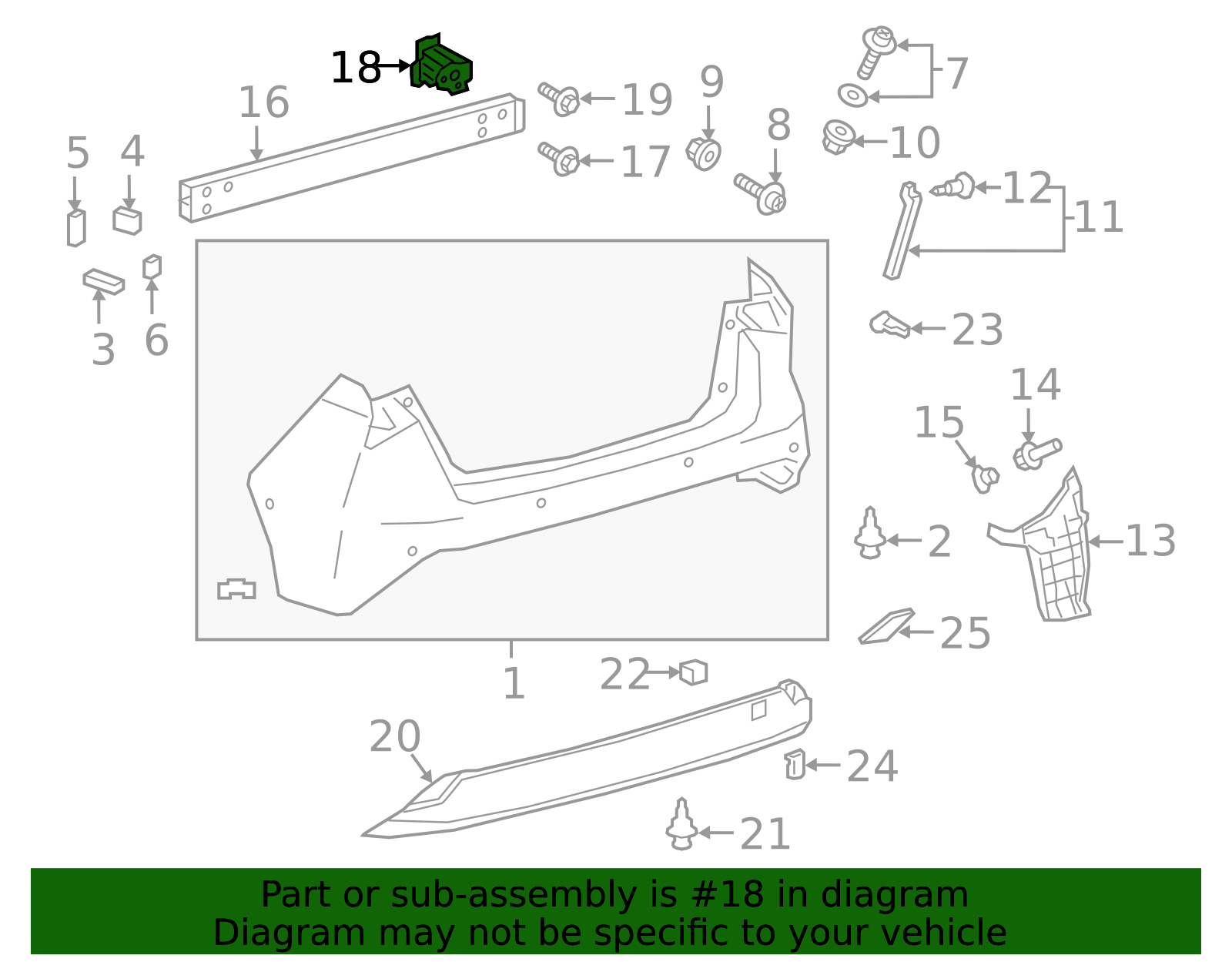 2016-2022 Toyota | Reinforced Bracket | 52015-47100 | OEM Vehicle Parts
