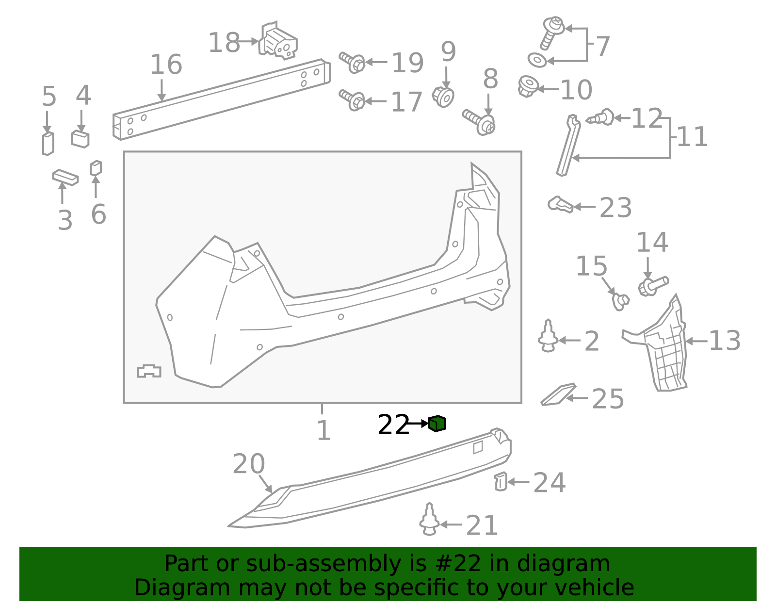 Bumper Cover Insulator 52461-47070 | Toyota Parts Center