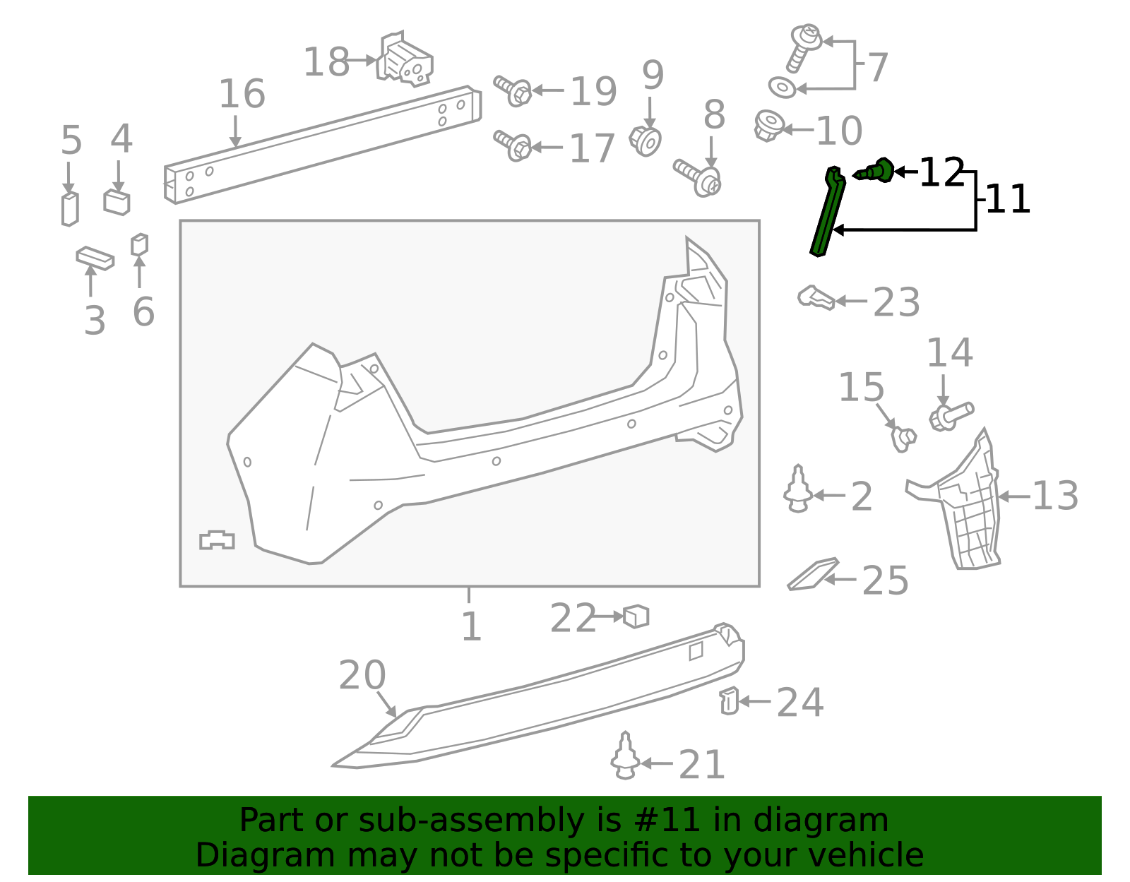 Genuine Toyota Side Retainer part# 52576-47060 for 2019-2022 Toyota ...