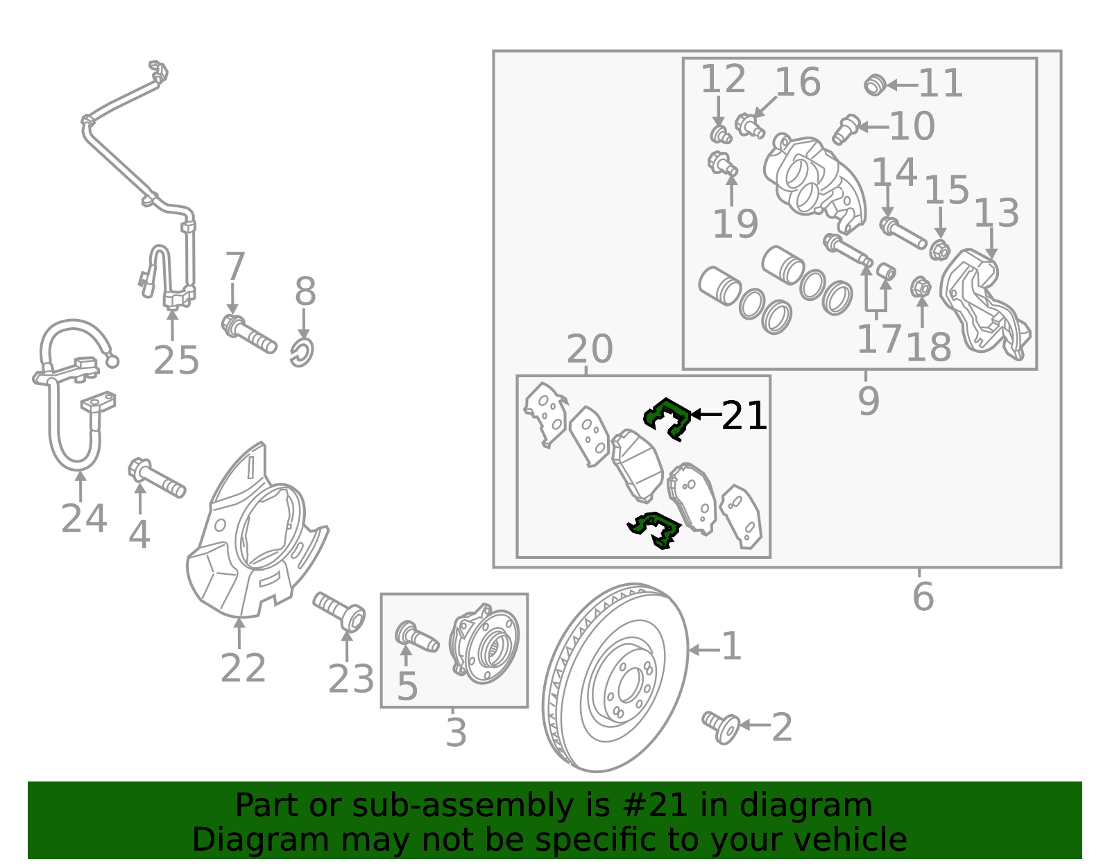 2019-2020 Hyundai Santa Fe Brake Pads Spring 58144-S1000 | MotorMotor