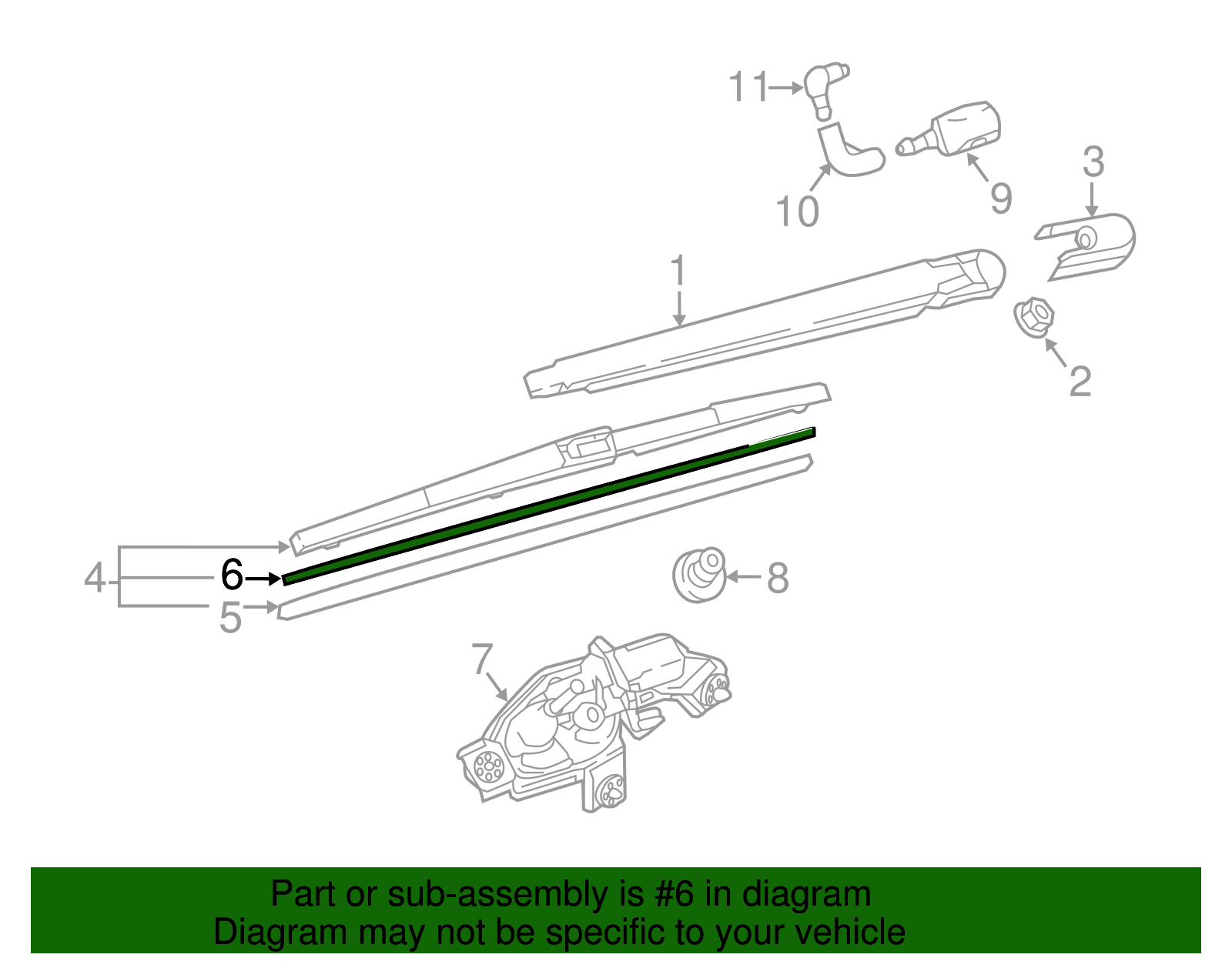 2007-2023 Mazda Wiper Blade Plate G22E-67-332 | RealMazdaParts.com