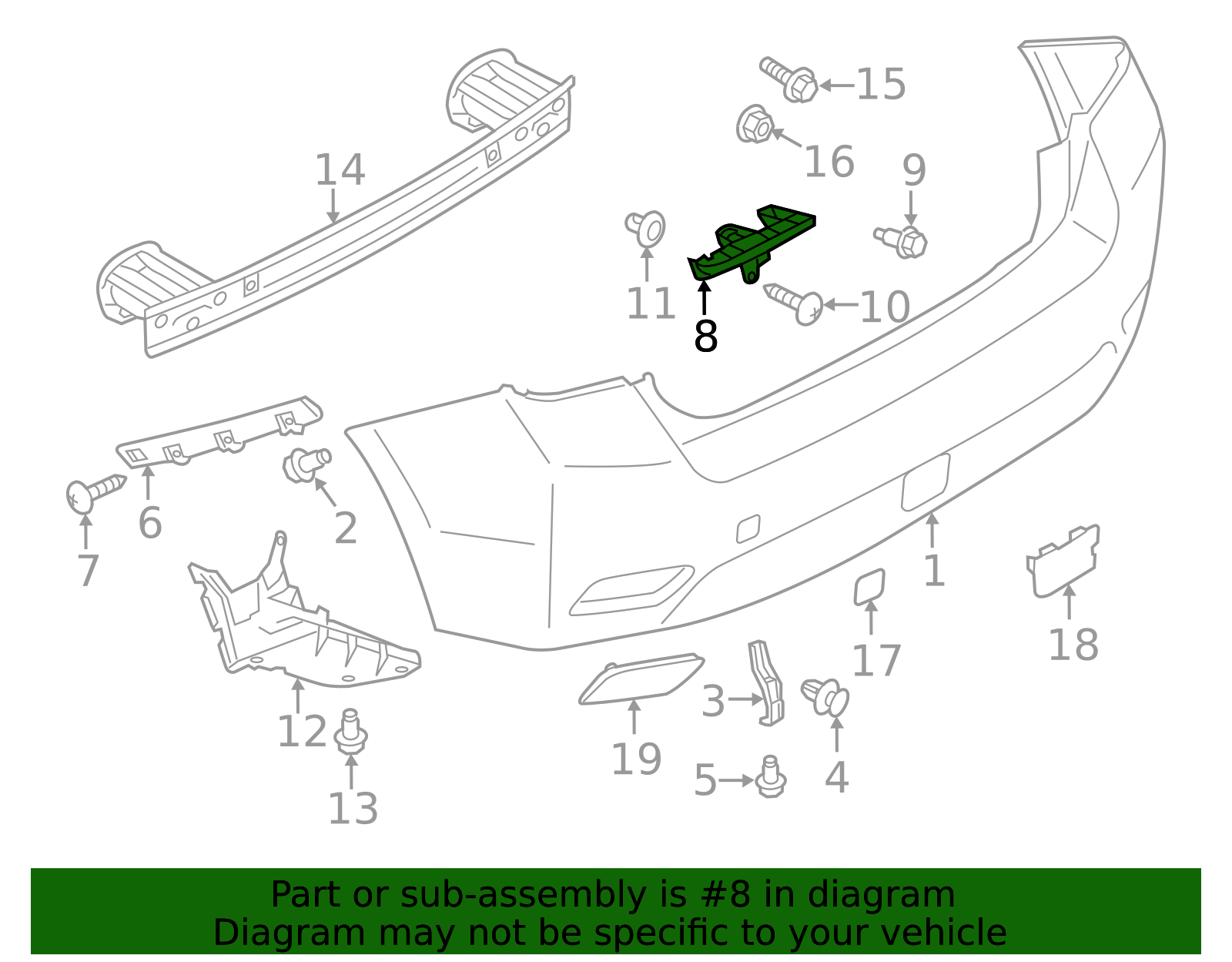 2012-2017 Subaru Center Bracket 57707FJ090 | Subaru Parts Guys