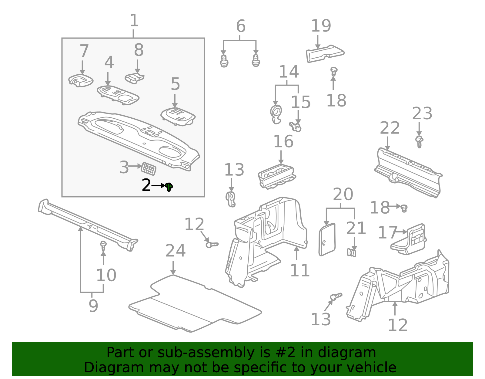 90668-SJ4-003 - Clip Rear Tray - 1993-2002 Honda | Honda Parts Cheap