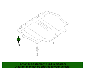 2009-2025 Volkswagen Radiator Support Splash Shield Bolt WHT-000-729-A ...