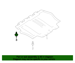 2009-2025 Volkswagen Radiator Support Splash Shield Bolt WHT-000-729-A ...