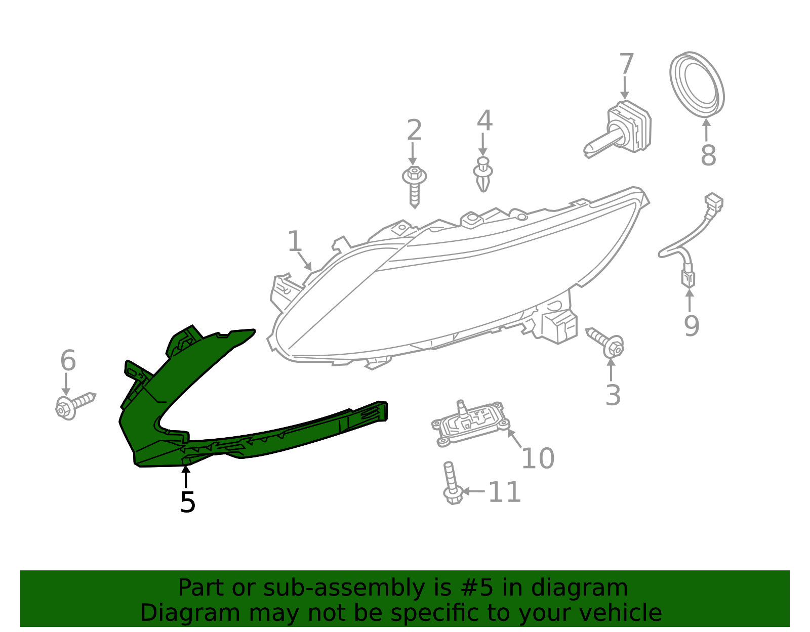 DA5Z-17C973-A - High-Quality Mount Bracket for 2013-2016 Lincoln MKS ...