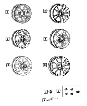 5LB99PAKAA - Wheel, Alloy 2012-2017 Jeep | Mopar Parts Counter