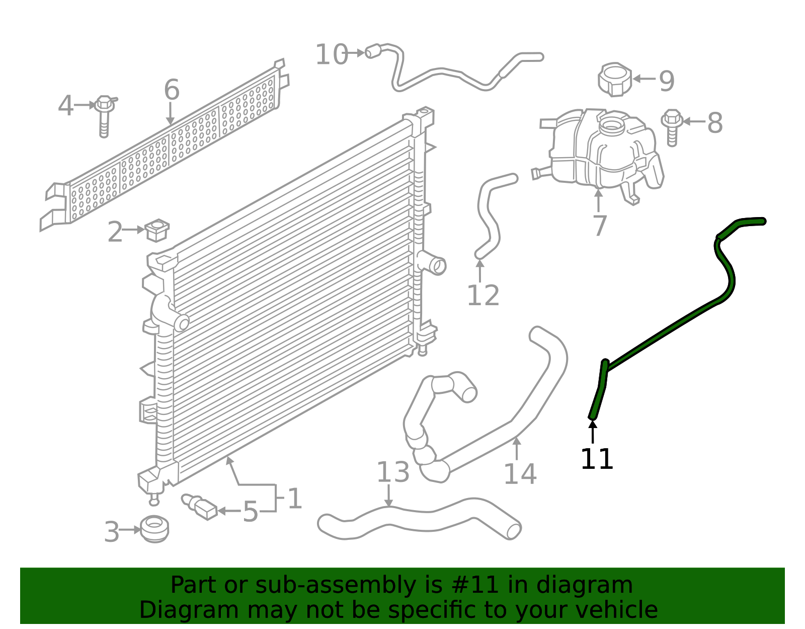 F2GZ-8063-F - High-Quality Engine Coolant Overflow Hose for 2015-2018 ...