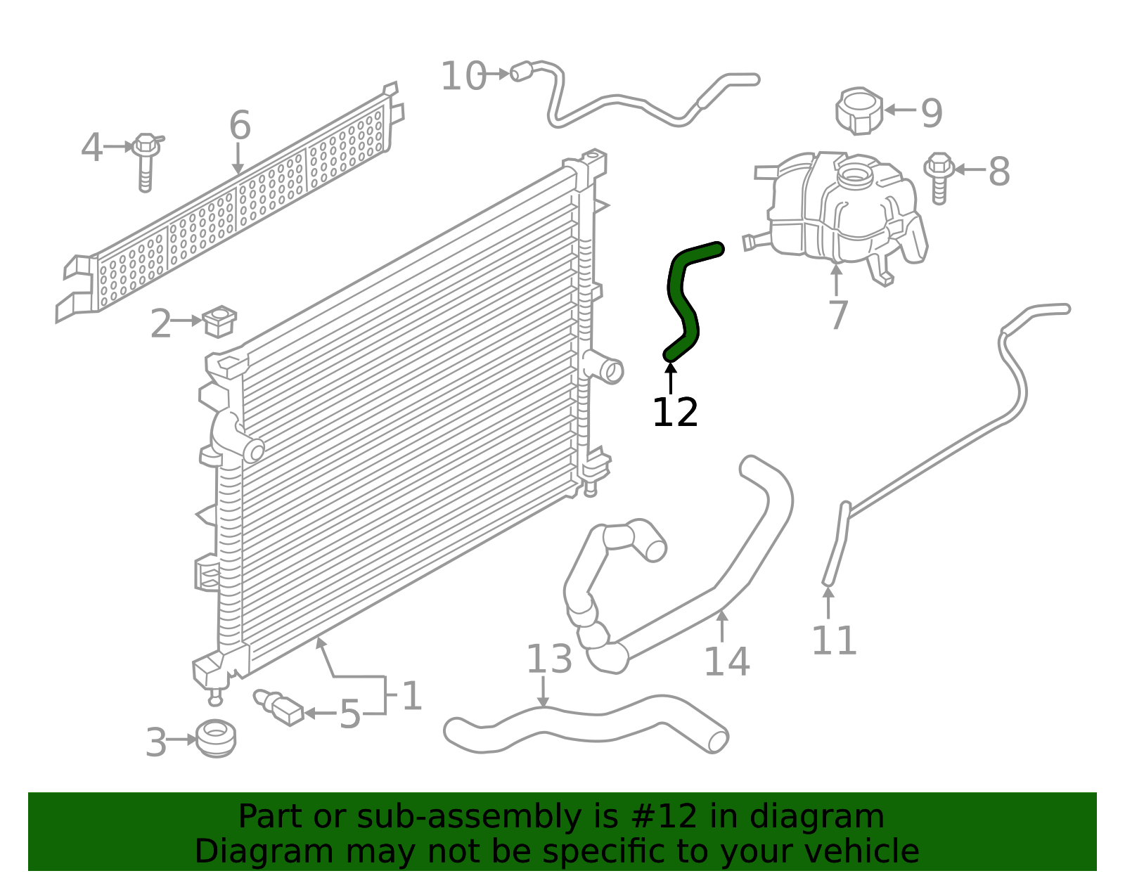 F2GZ-8C289-D - Reservoir Hose - 2015-2018 Ford | Lasco Auto Parts