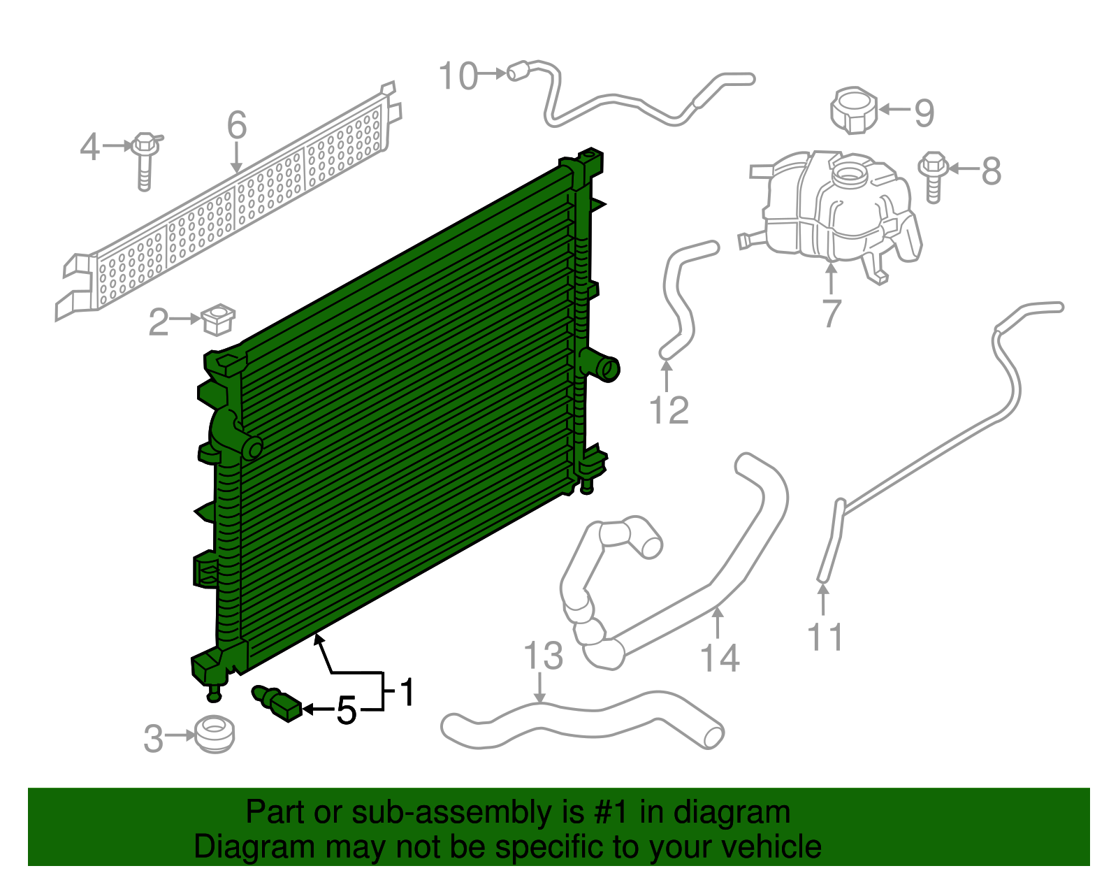 2015-2018 Ford | Radiator | F2GZ-8005-F | Walls' Ford Parts
