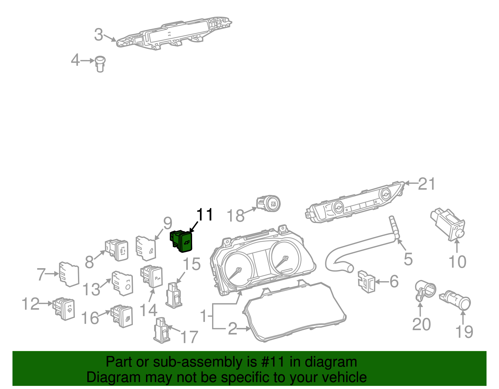 84930-0R011 - High-Quality Liftgate Release Switch for 2008-2019 Toyota ...