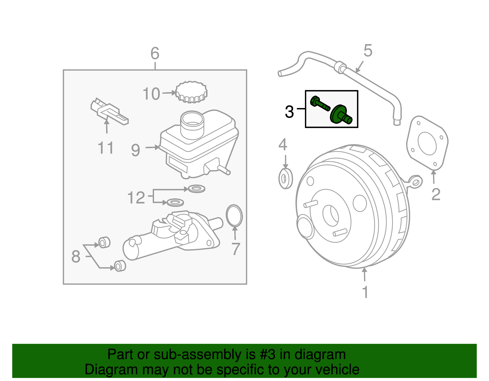 Genuine OEM Ford Part - Power Brake Booster Pin 3M5Z-2L523-AA | Genuine ...