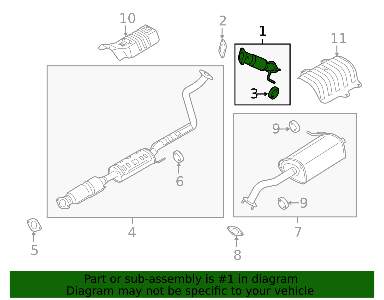 Hyundai - 28610-3X300 - Front Pipe - 2011-2017 Hyundai | OEM Hyundai ...