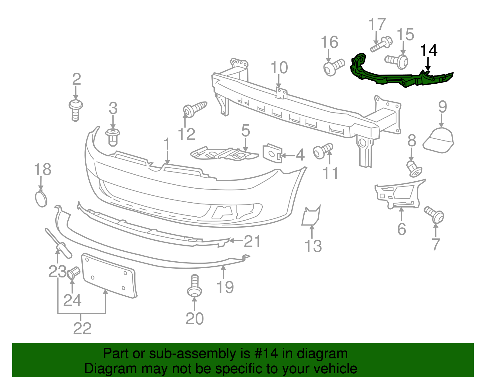 2010-2014 Volkswagen Bumper Guide 5K0-807-227-A | OEM Parts Online