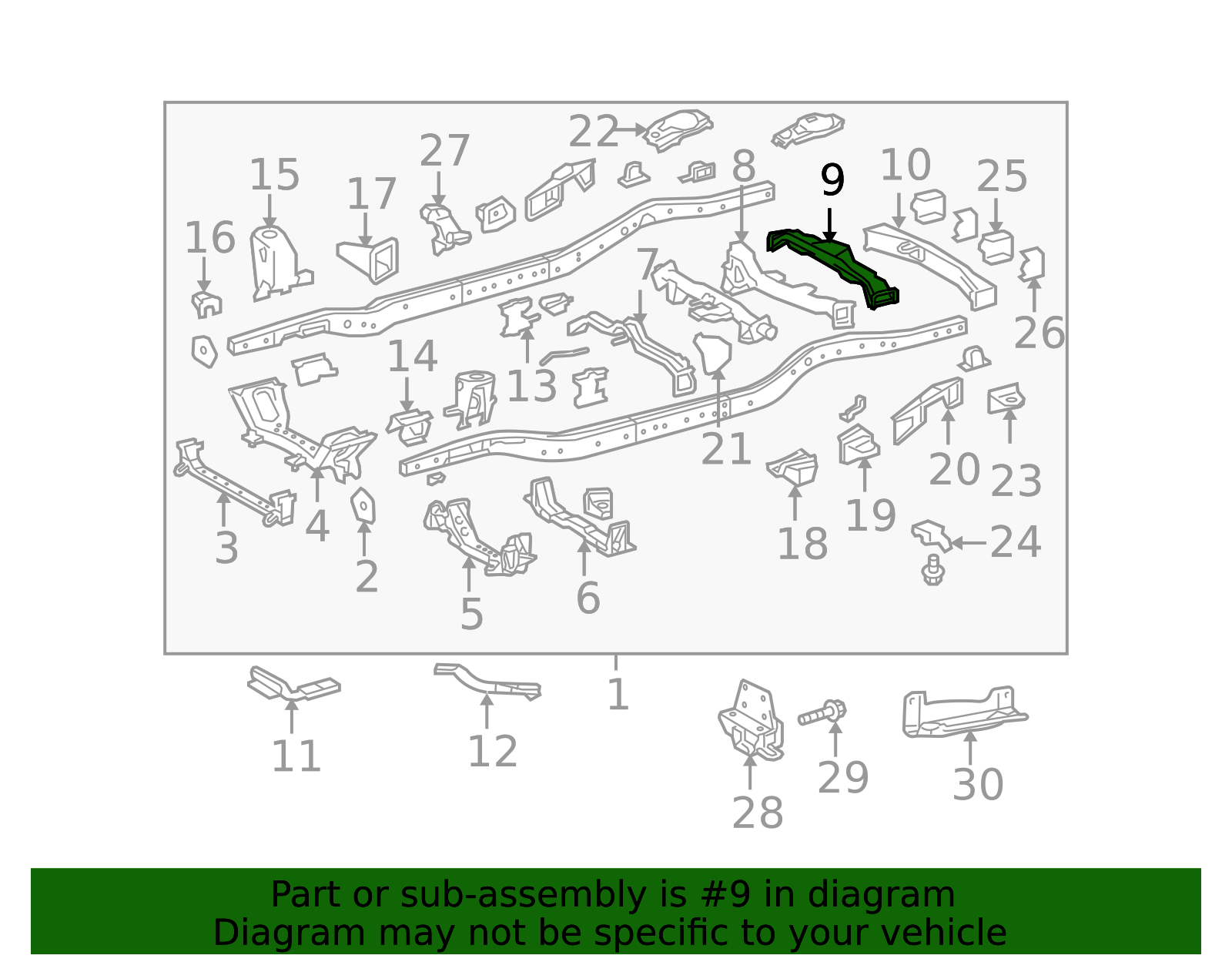 5109935010 - Cross-Member 2010-2024 Toyota 4Runner | Toyota San Diego Parts