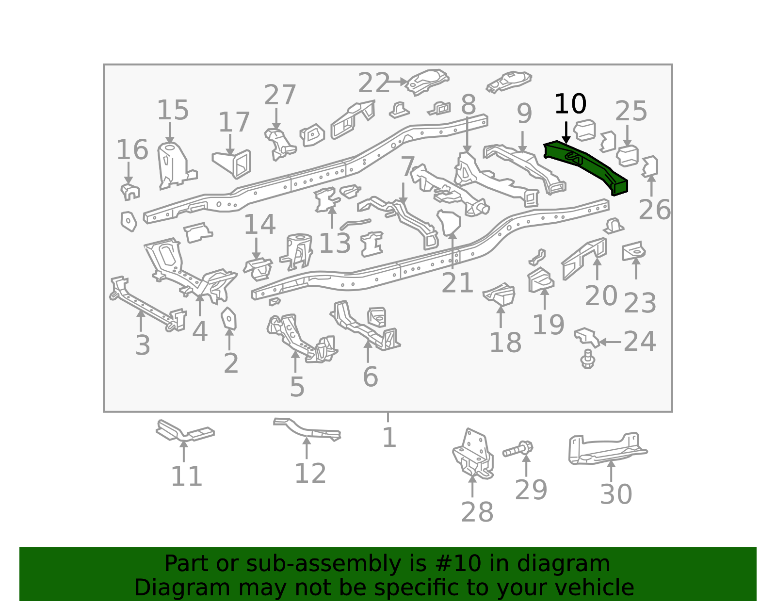 51209-35230 - Rear Cross-Member - 2010-2020 Toyota 4Runner | Lithia ...