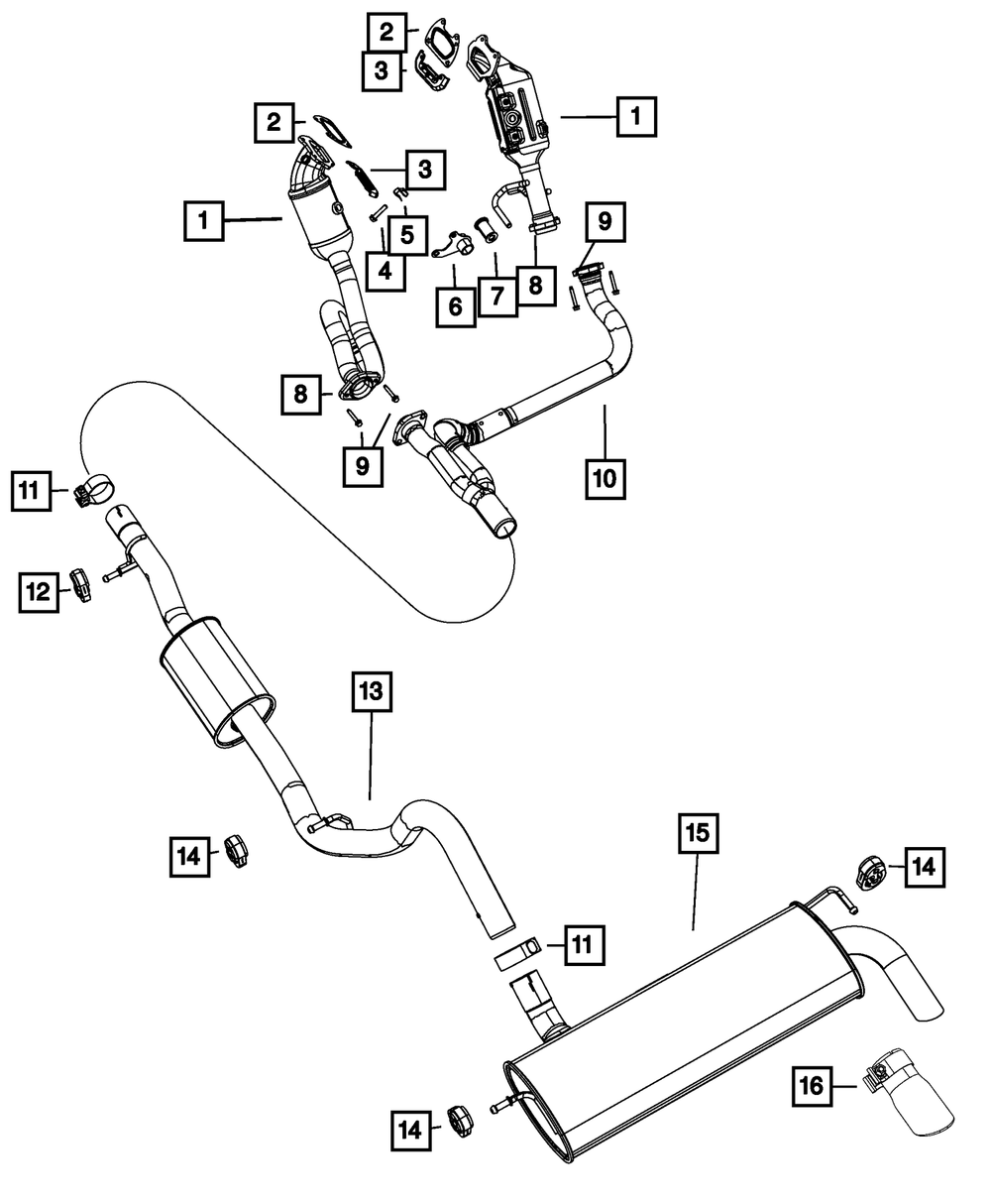 2012-2015 Jeep Wrangler Exhaust Bracket 68110235AA | Prestige CDJR Parts