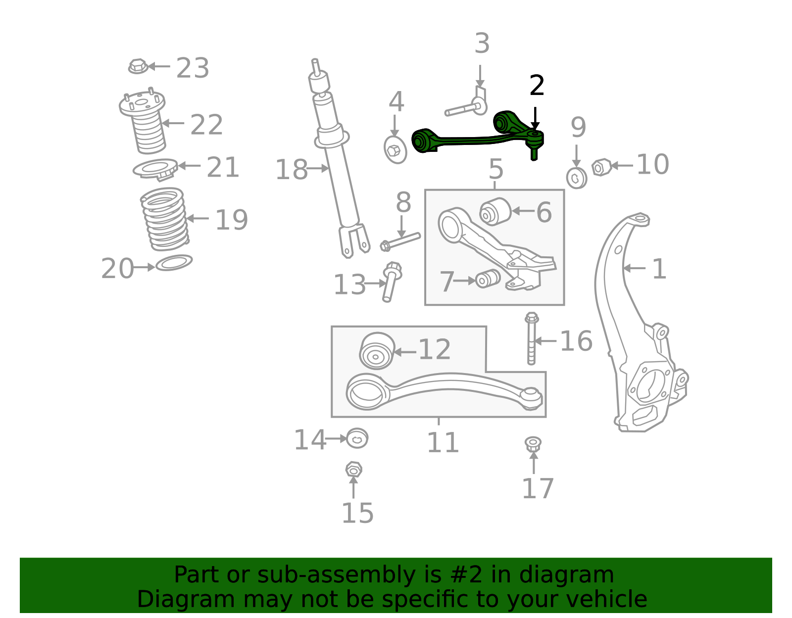 2010-2015 Jaguar Upper Control Arm C2Z29117 | OEM Parts Online