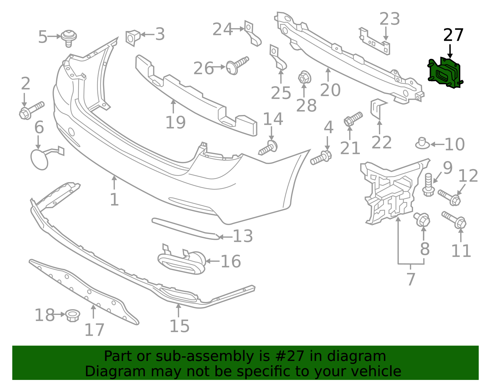 2015-2020 Hyundai Bumper Bracket 86642-B1000 | OEM Parts Online